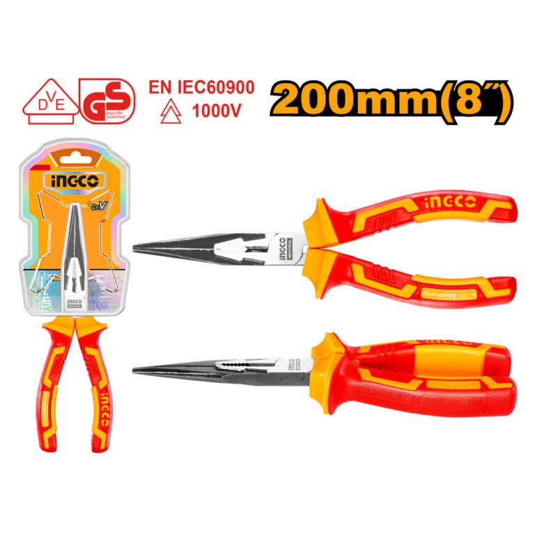 Ingco VDE Plier Long Nose Insulated 200mm - Gimme Online