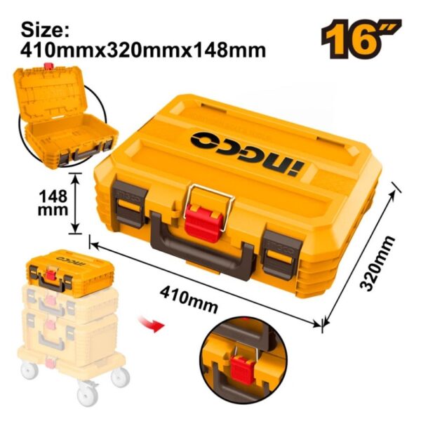 ingco Tool Box 16'' Stackable Medium PBXS101 - Gimme Online